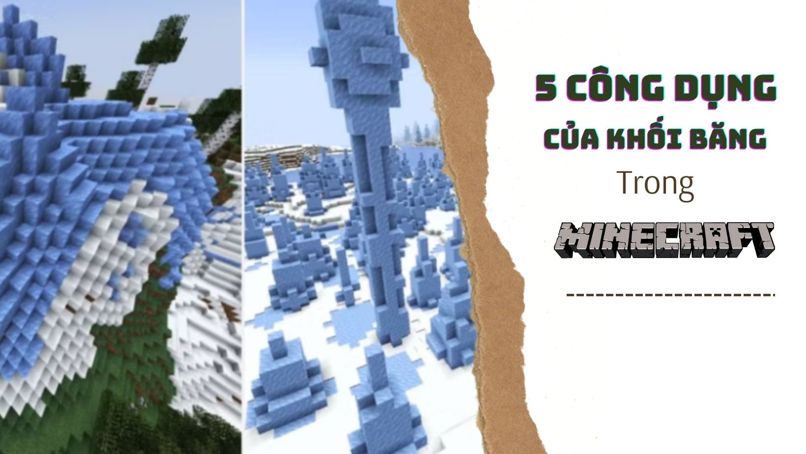 5 công dụng của khối băng trong Minecraft