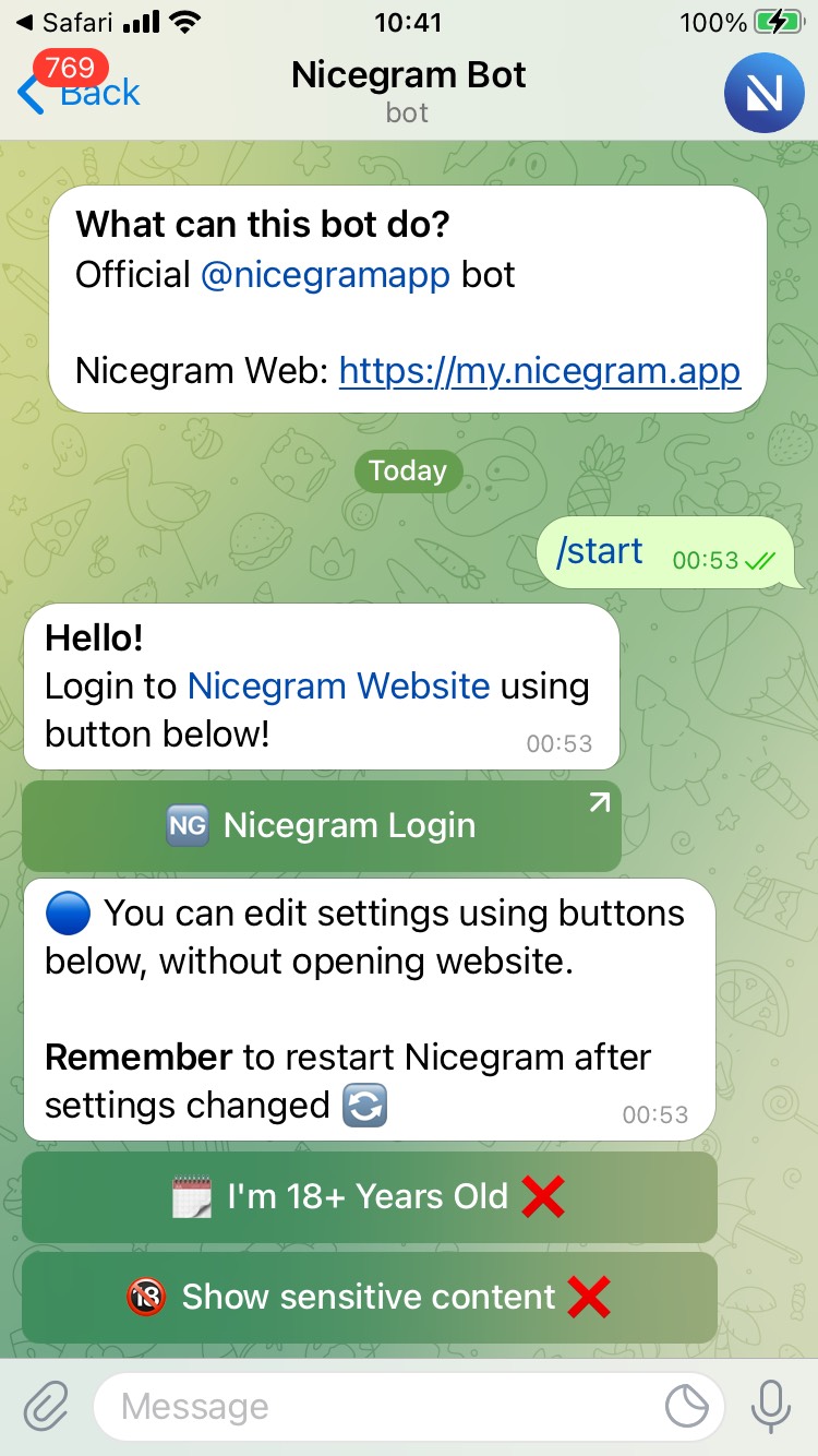 Cách mở chặn hiển thị nhóm chat telegram trên iphone