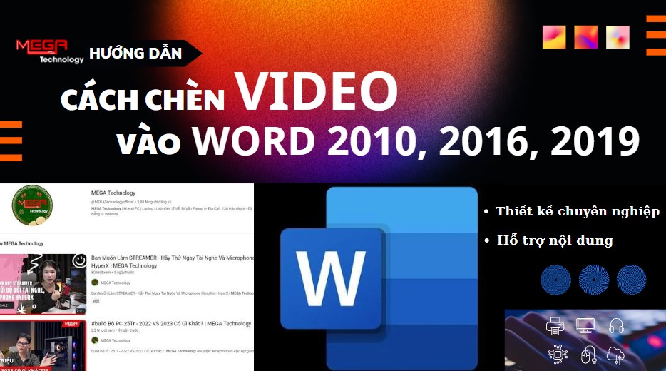 Cách chèn video vào Word 2010, 2016, 2019 đơn giản