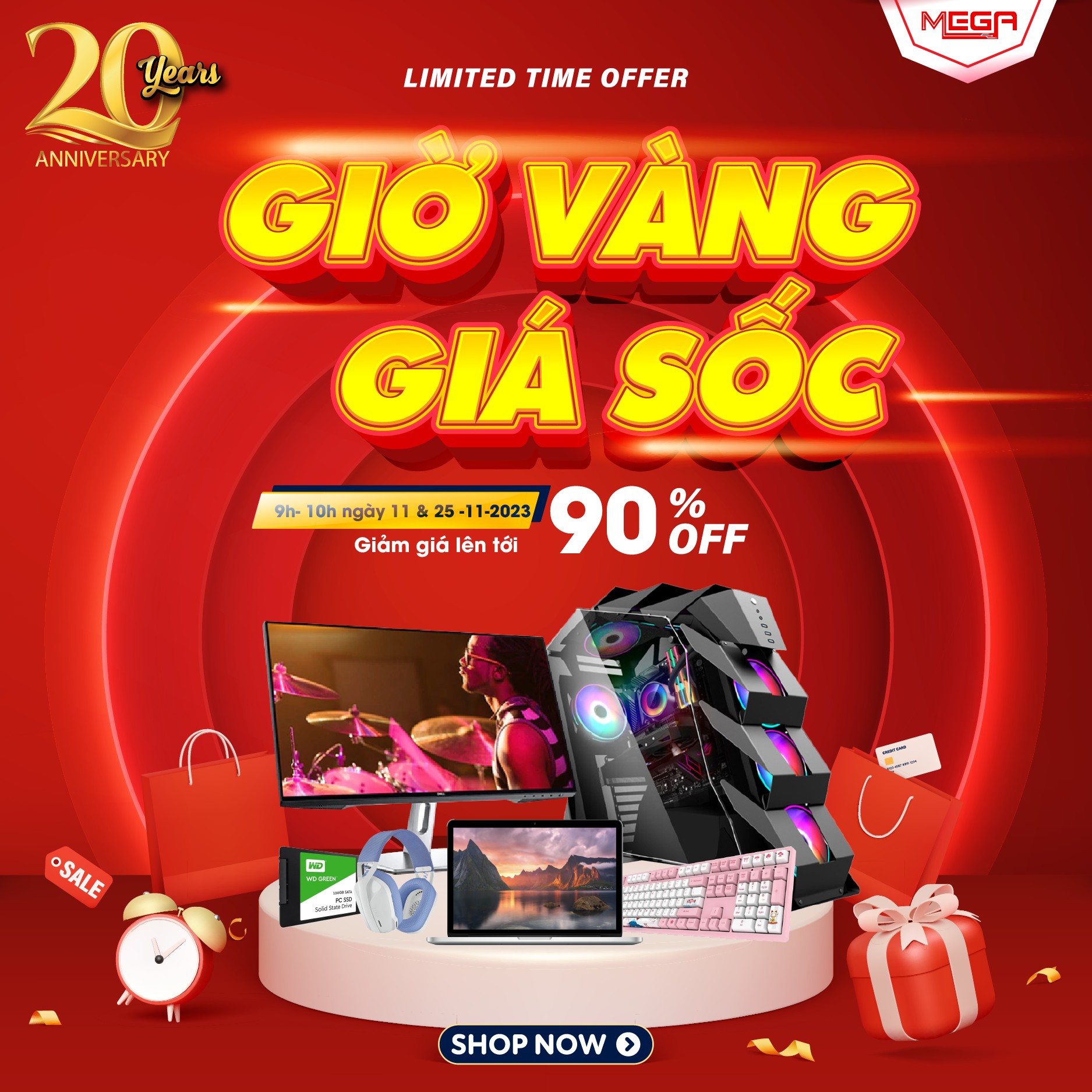 [Mega20] Chương trình sinh nhật - Giờ vàng giá sốc!!!