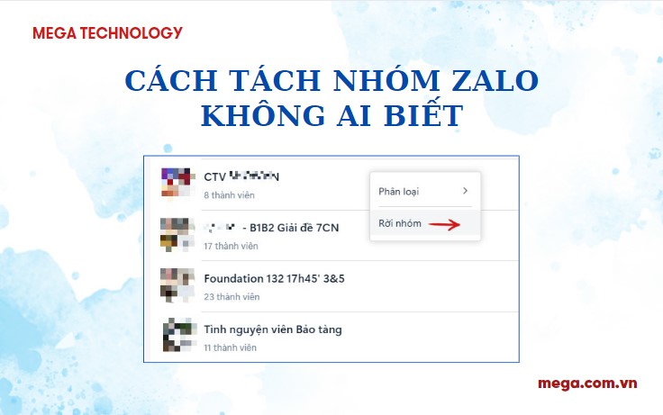 Cách tách nhóm Zalo không ai biết nhanh chóng, đơn giản