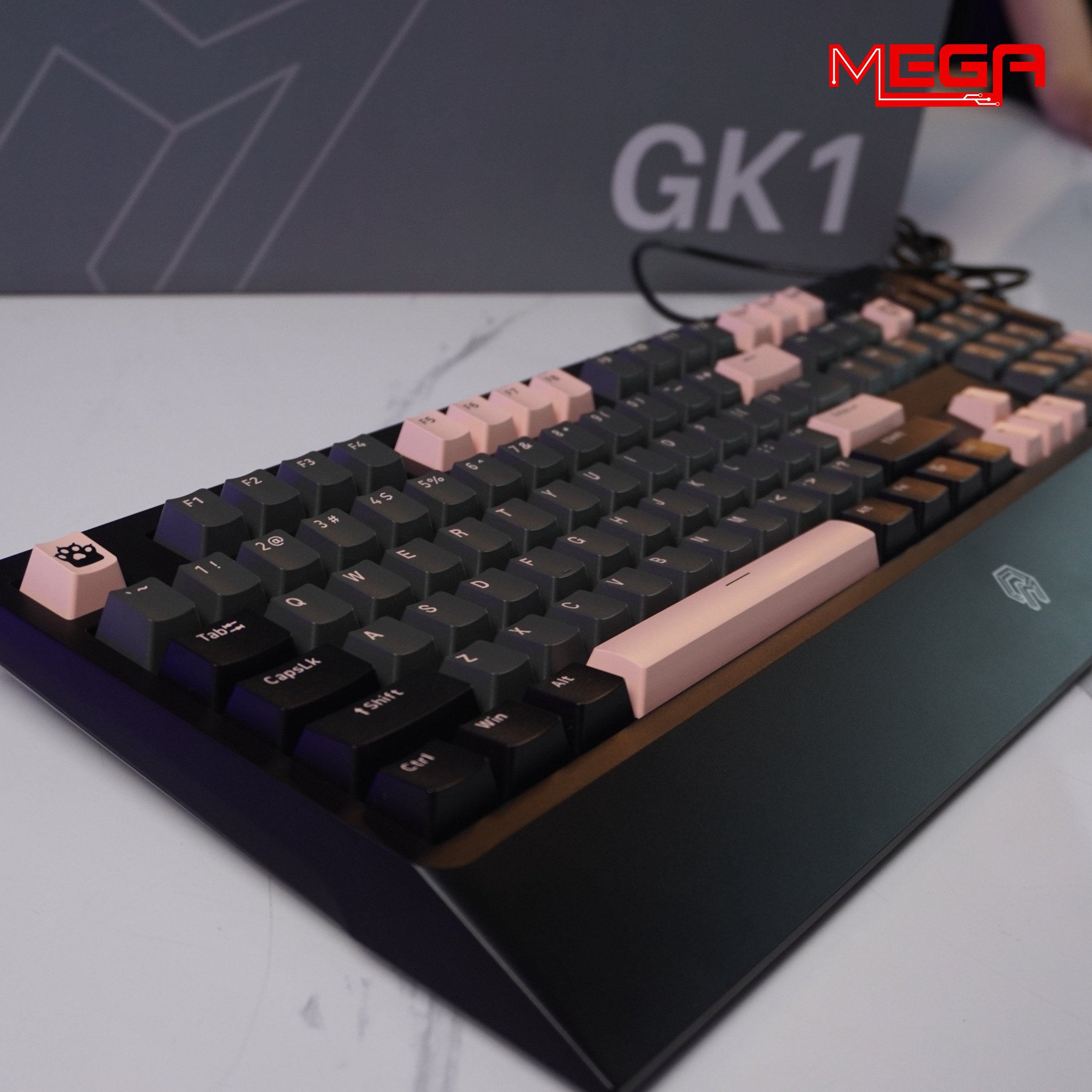 Bàn phím cơ AKKO MOJIKE GK1 Black Pink -Akko Orange switch v2