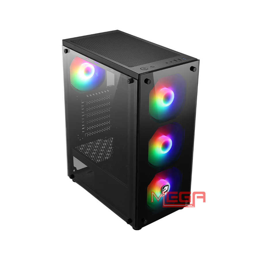 Case Vitra Mercury Q8 Black Mid Tower | Mega.com.vn