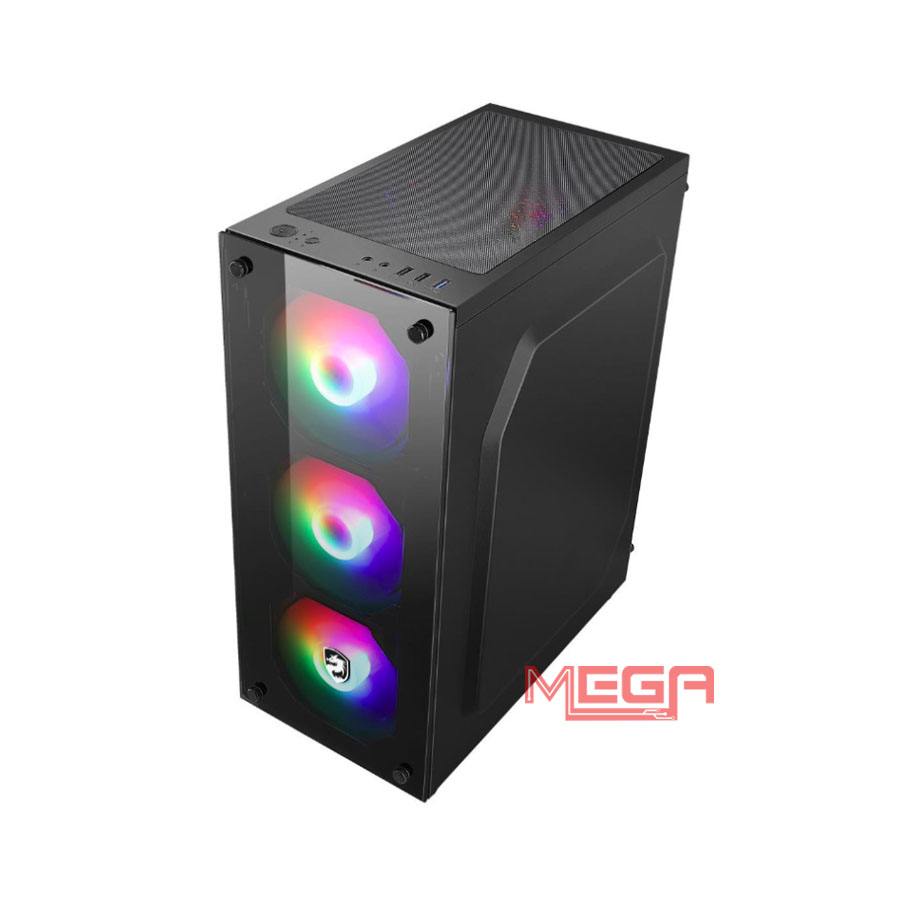 Case Vitra Mercury Q8 Black Mid Tower | Mega.com.vn