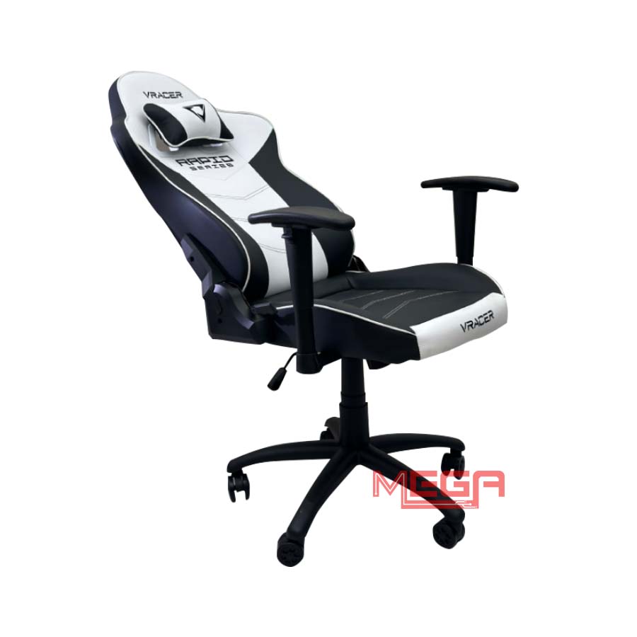 Ghế Gaming xoay RAPIO V-RACER Đen Trắng | mega.com.vn