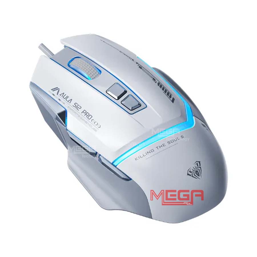 Chuột Gaming Có Dây AULA S12 Pro Trắng xám (4368) | mega.com.vn