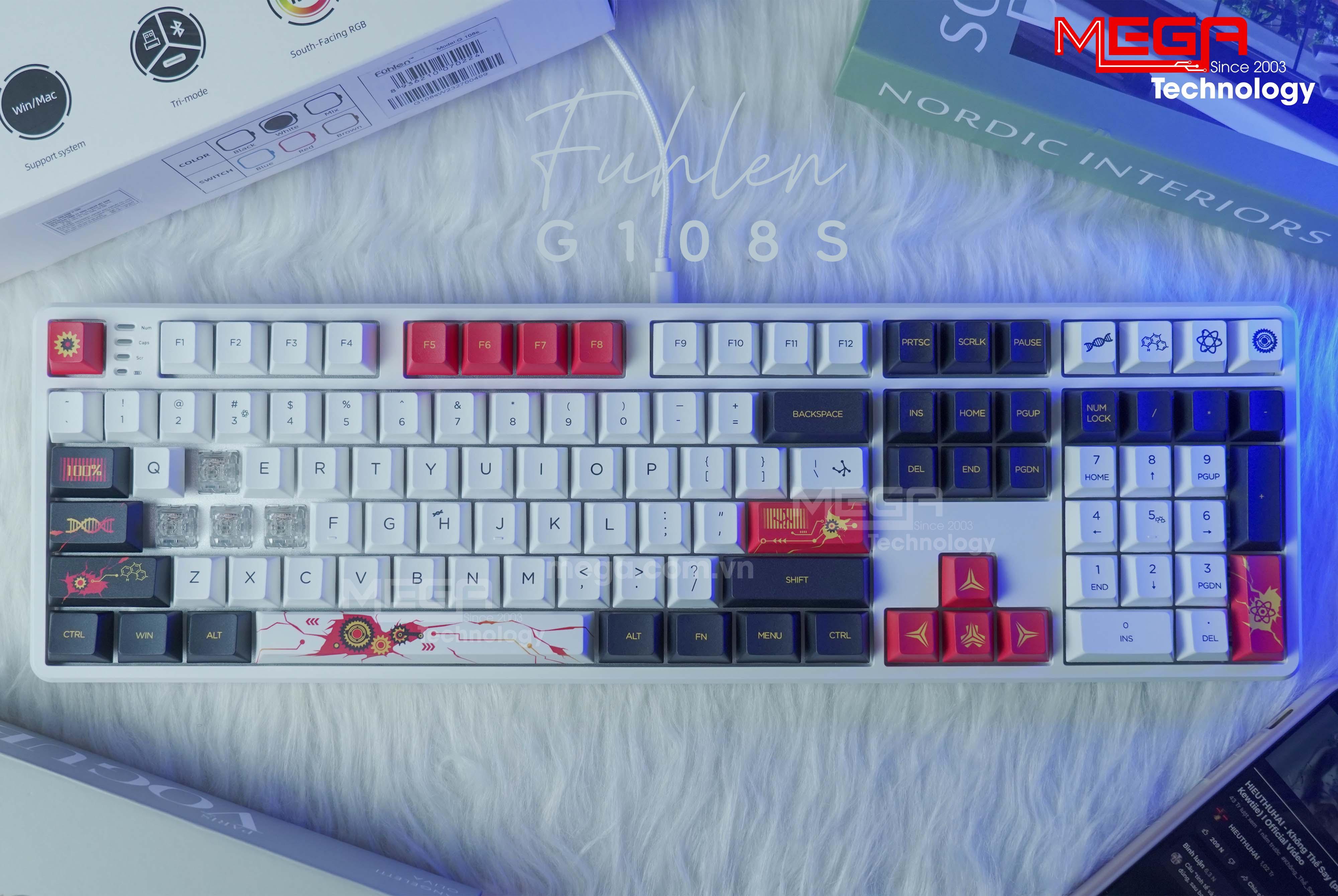 Bàn Phím Cơ Fuhlen G108S City ice-crystal switch | mega.com.vn