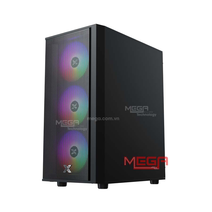 Case Xigmatek MYX Air 3F Đen EN45967 (M-atx, 3 fan RGB) | mega
