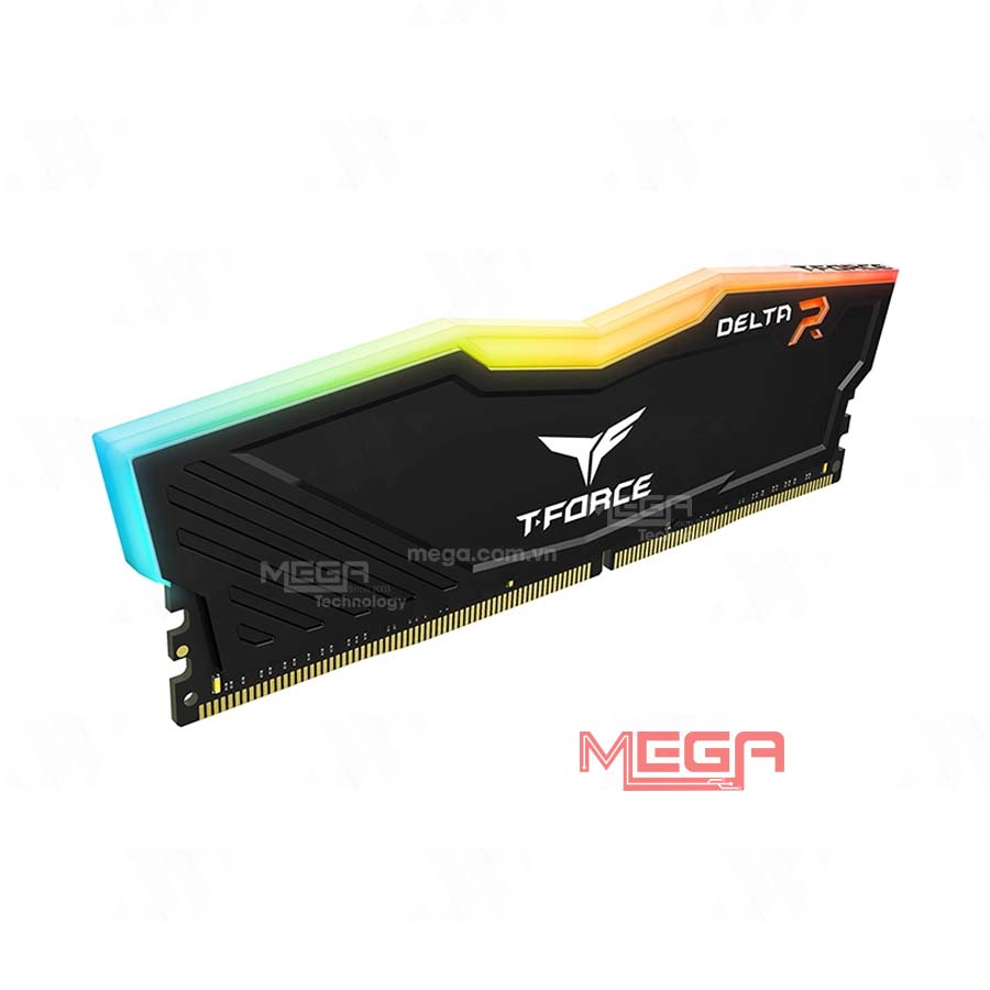 Ram 16GB/3600 PC TeamGroupT-Force Delta Đen RGB DDR4 | mega